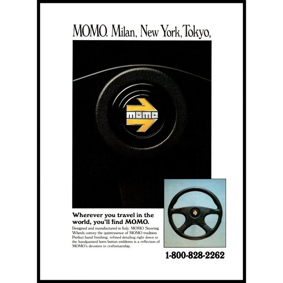 Momo | Art | 989 Momo Steering Wheel Milan New York Tokyo Vintage Print ...
